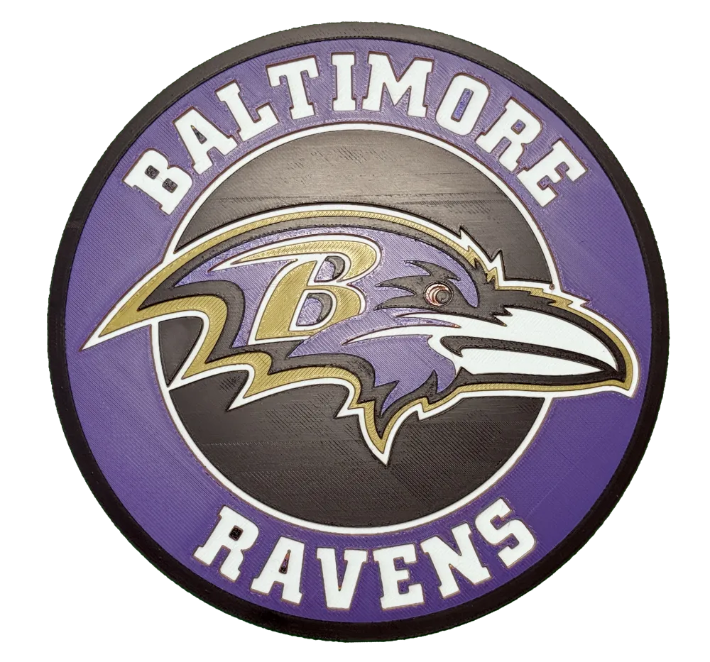 Baltimore Ravens NFL LOGO - COASTER/OFFICE SIGN by StudioStewArt ...
