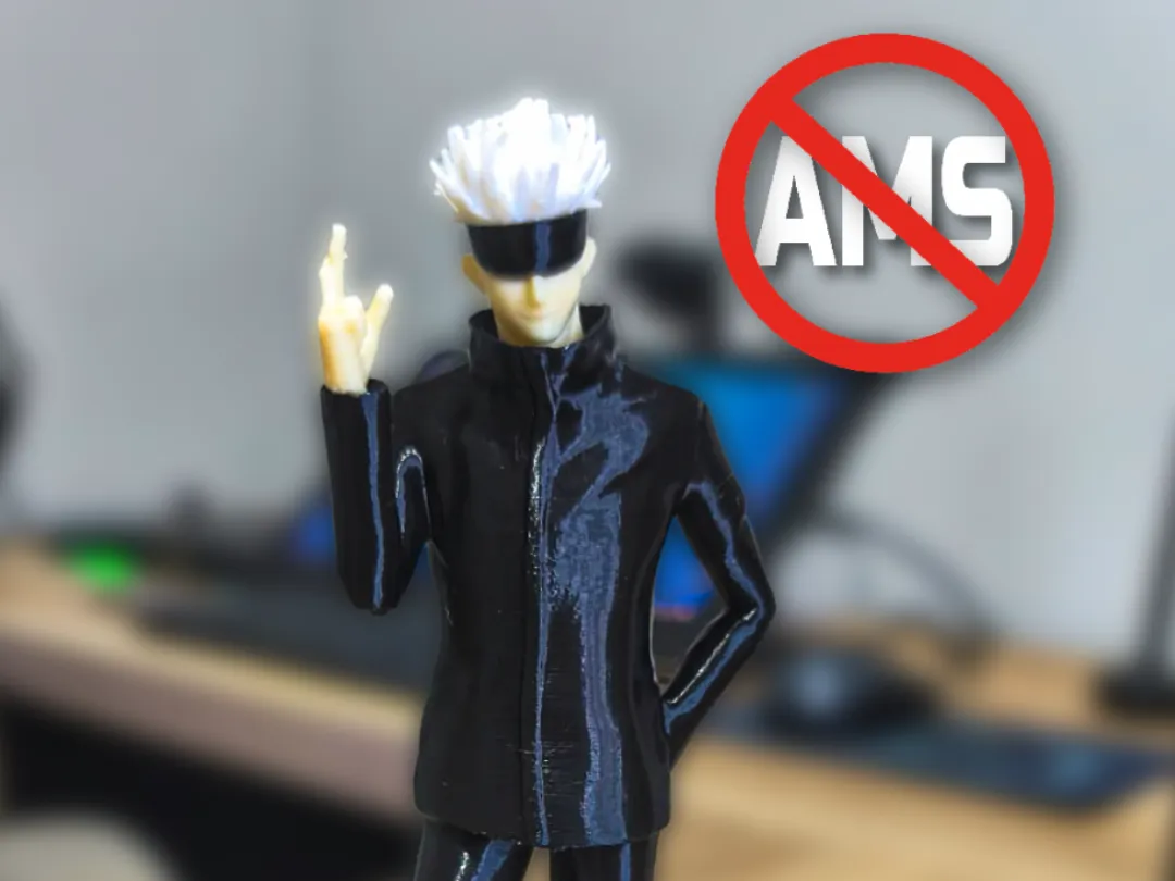 Fan Art Satoru Gojo – No AMS - Free 3D Print Model - MakerWorld