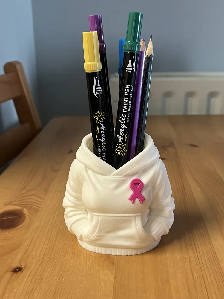 Cancer Bow Pen Pot - Free 3D Print Model - MakerWorld
