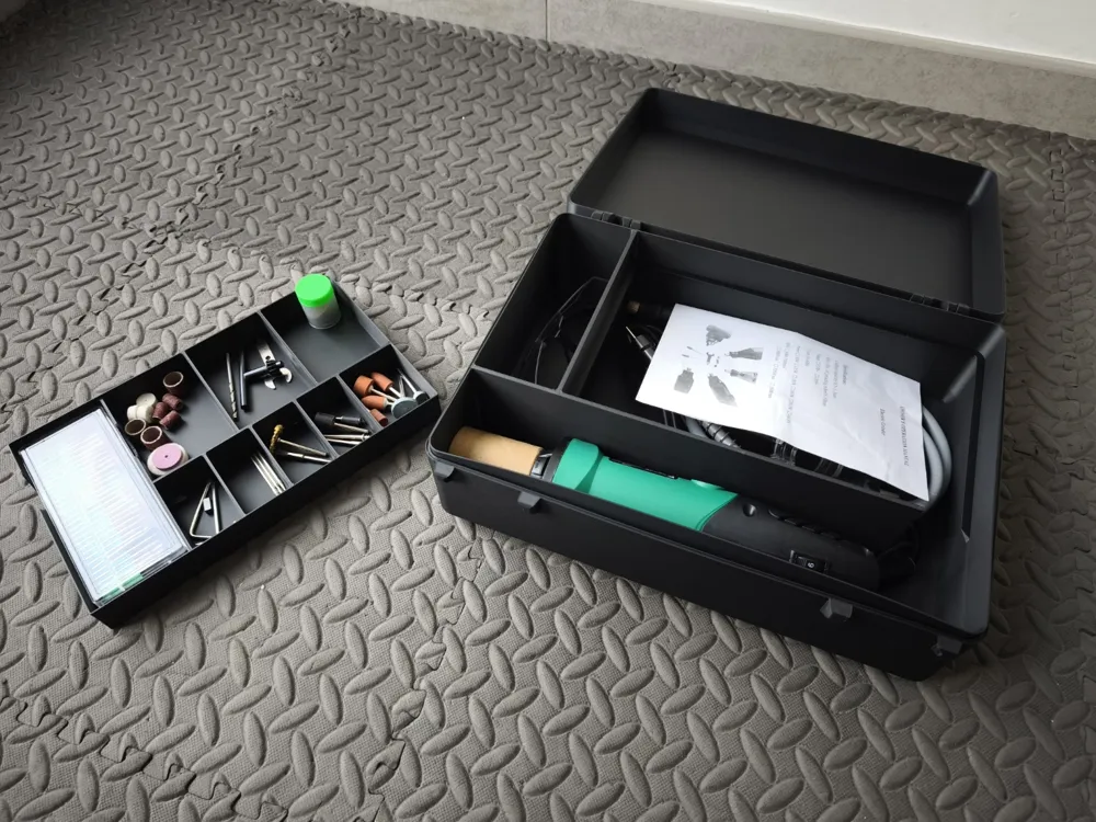 Dremel Tool Box - Accessories Rugged Organizer Box - Free 3D Print ...