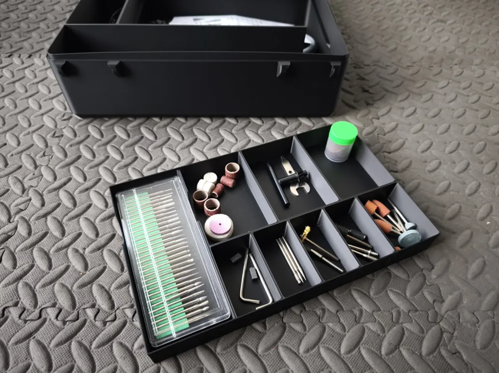 Dremel Tool Box - Accessories Rugged Organizer Box - Free 3D Print ...