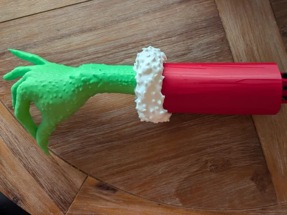 Grinch Hand with in built bracket Remixed by Brumbies - MakerWorld