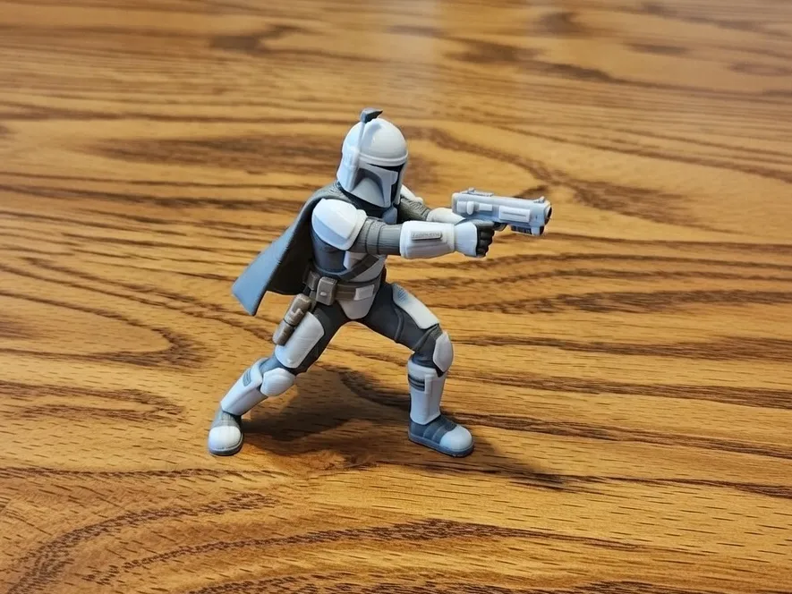 Mandalorian Combat Stance Figure - Free 3D Print Model - MakerWorld