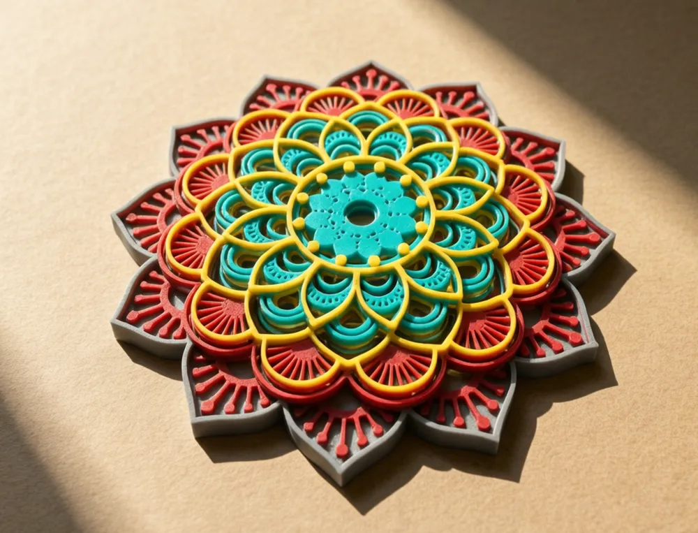 Kreislauf·Blume-Mandala – Kostenloses 3D-Druckmodell – MakerWorld