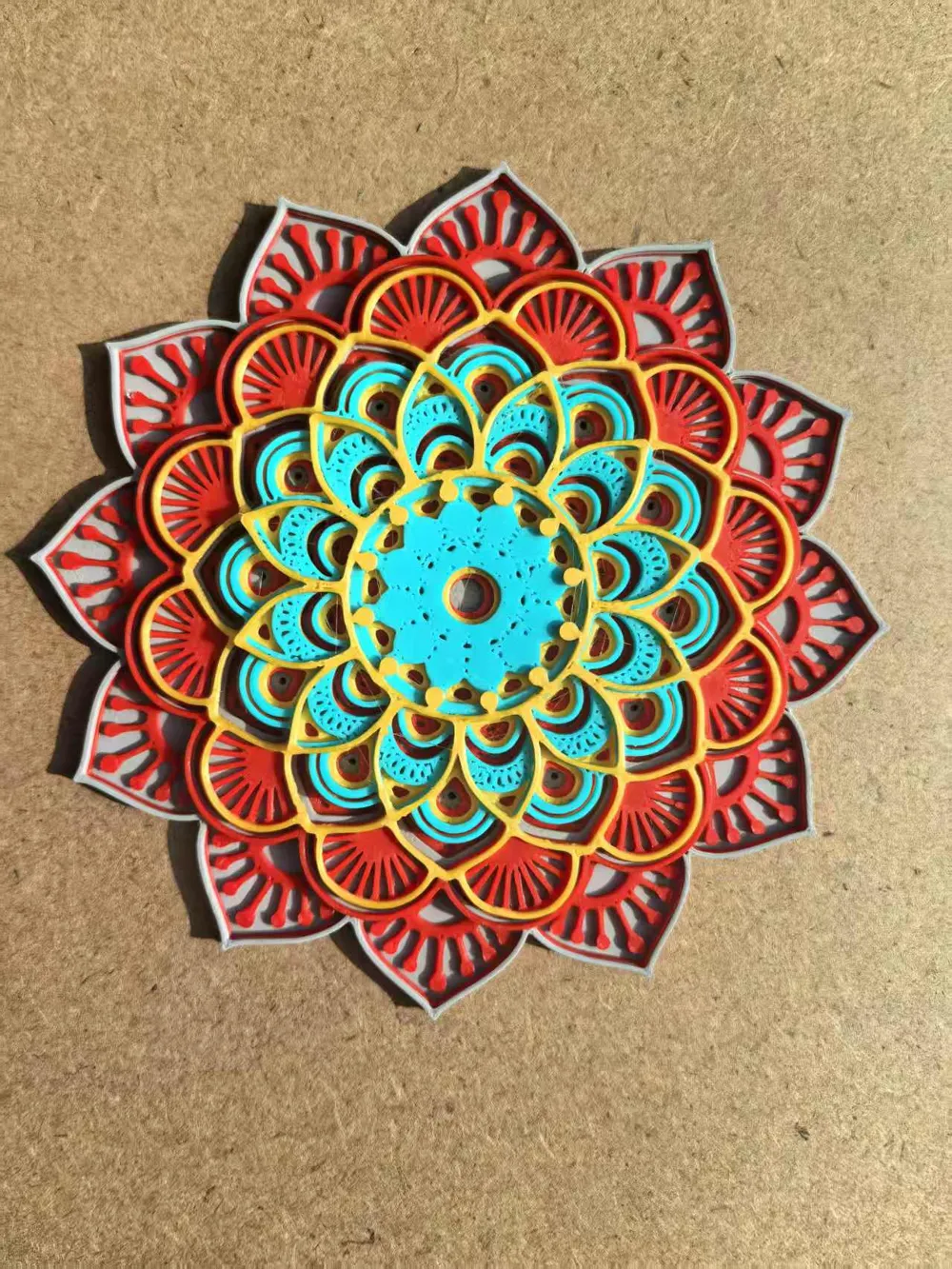 Kreislauf·Blume-Mandala – Kostenloses 3D-Druckmodell – MakerWorld