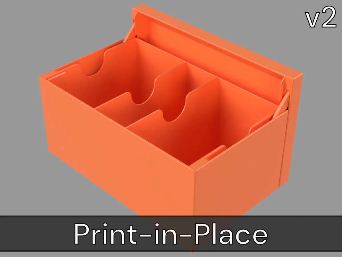 MTG Linkage Lid Deck Box - Double + Dice [PIP] v2 - Free 3D Print Model ...