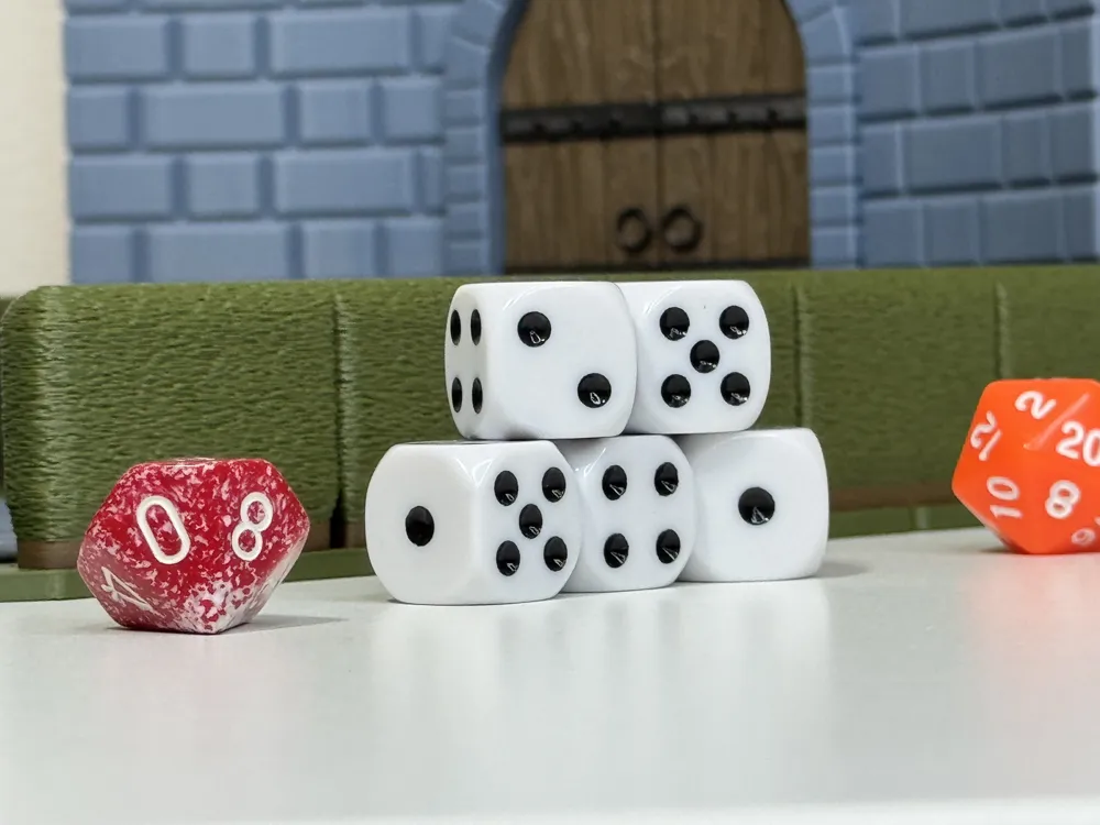 Dice Cannon & Castle Wall Scene - Free 3D Print Model - MakerWorld