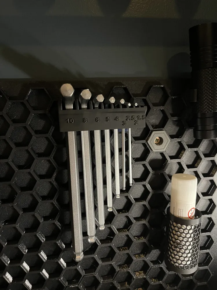 Hex Allen key holder for Honeycomb storage Remixed by Bastien - MakerWorld