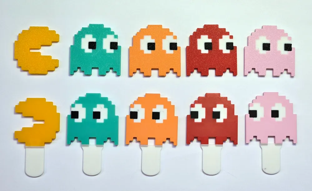 Pac-Man Cake Toppers - Free 3D Print Model - MakerWorld