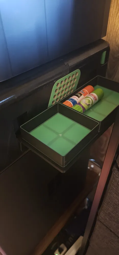 AMS Riser V2 Gridfinity Side Shelf - Free 3D Print Model - MakerWorld