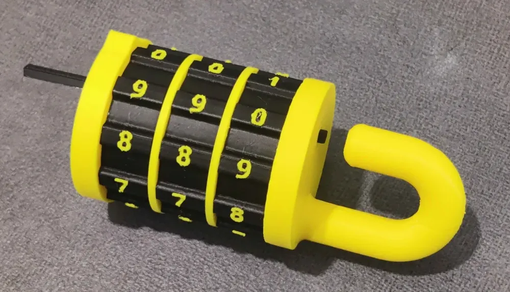 Fully 3D Printed Combination Lock - Free 3D Print Model - MakerWorld