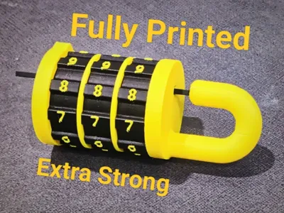 Fully 3D Printed Combination Lock - Free 3D Print Model - MakerWorld