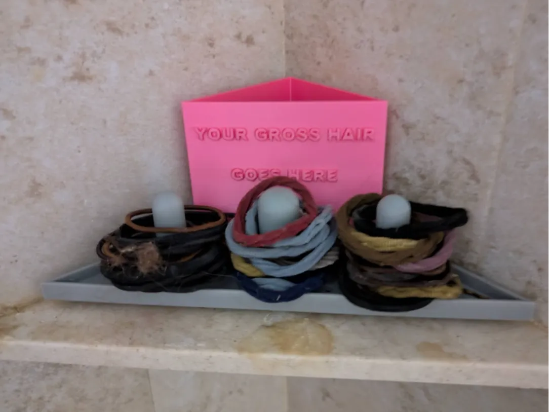 shower hair tie holder - Free 3D Print Model - MakerWorld