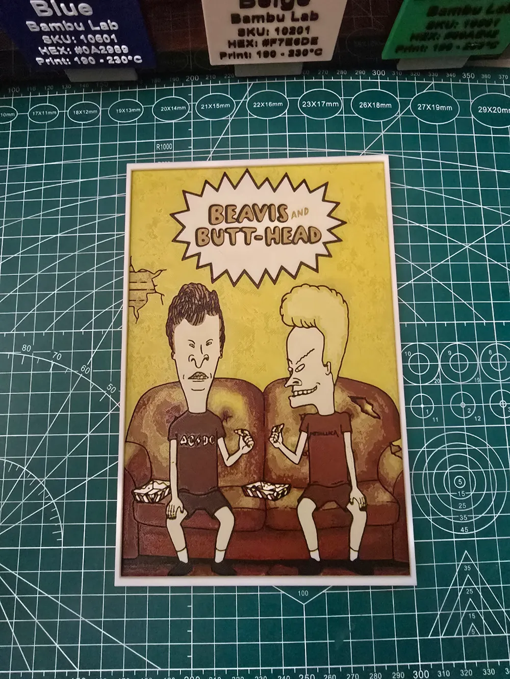 Beavis and Butt-Head Poster - Hueforge Art by Lumpy3D - MakerWorld