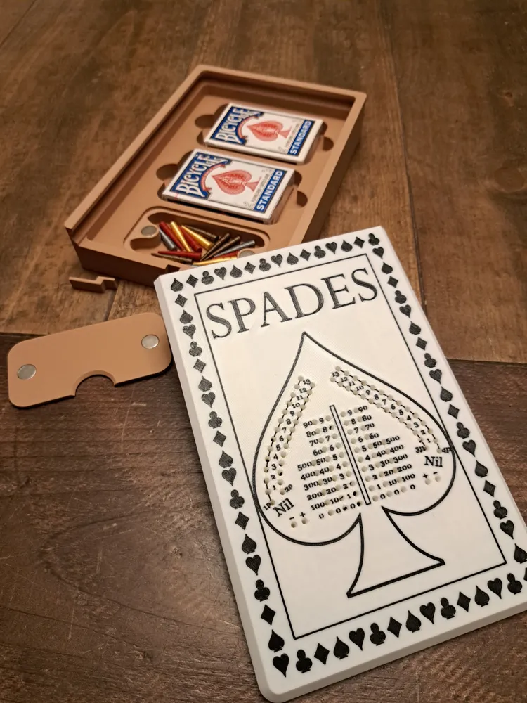 2 Games, 1 Board: Rummy 500 and Spades by Bergeron720 MakerWorld ...