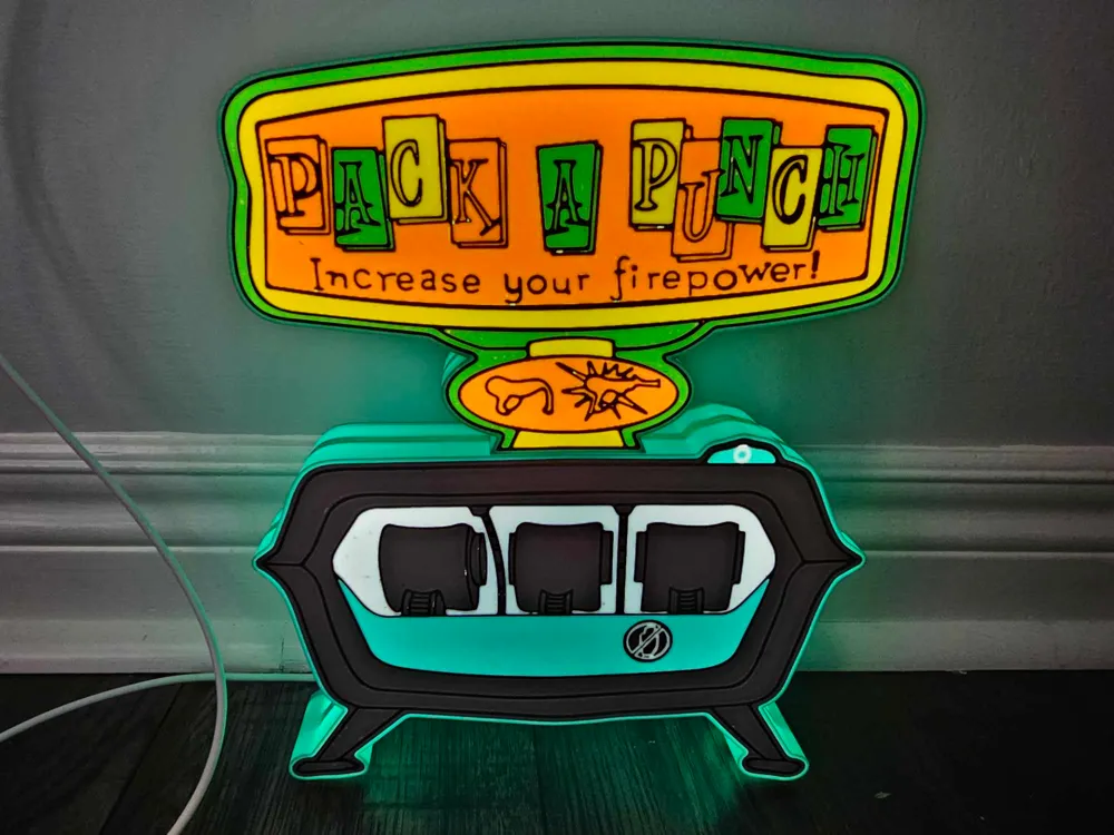 Pack A Punch Machine Lightbox by MuffinMan MakerWorld: Download Free 3D ...