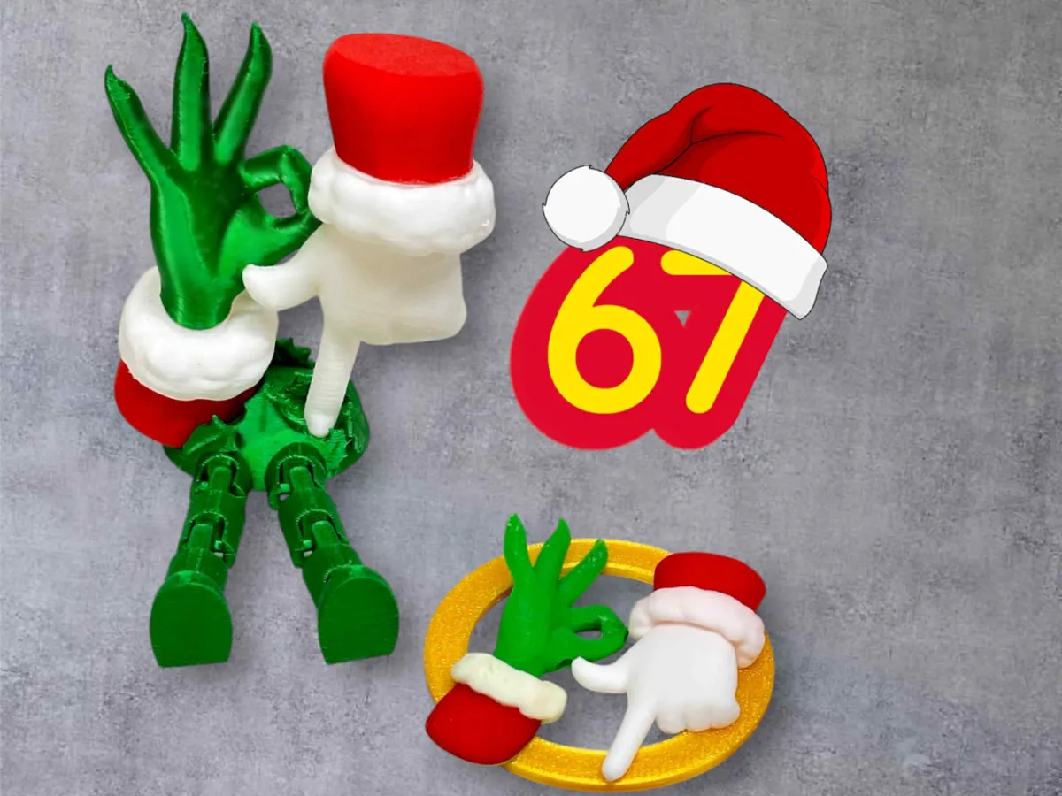 67 Buddy Ornament Christmas Grinch Santa Hands by Ada & K 3DA ...