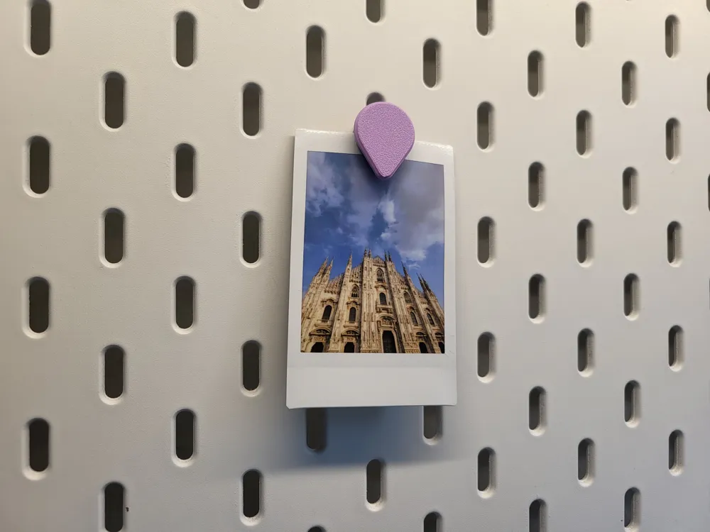 INSTAX photo clip for SKADIS peg board - Free 3D Print Model - MakerWorld