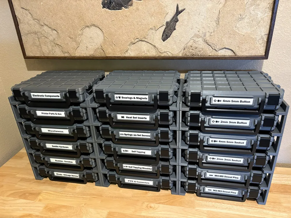 Gridfinity Rugged Box Modular Expandable Shelves - Free 3D Print Model ...