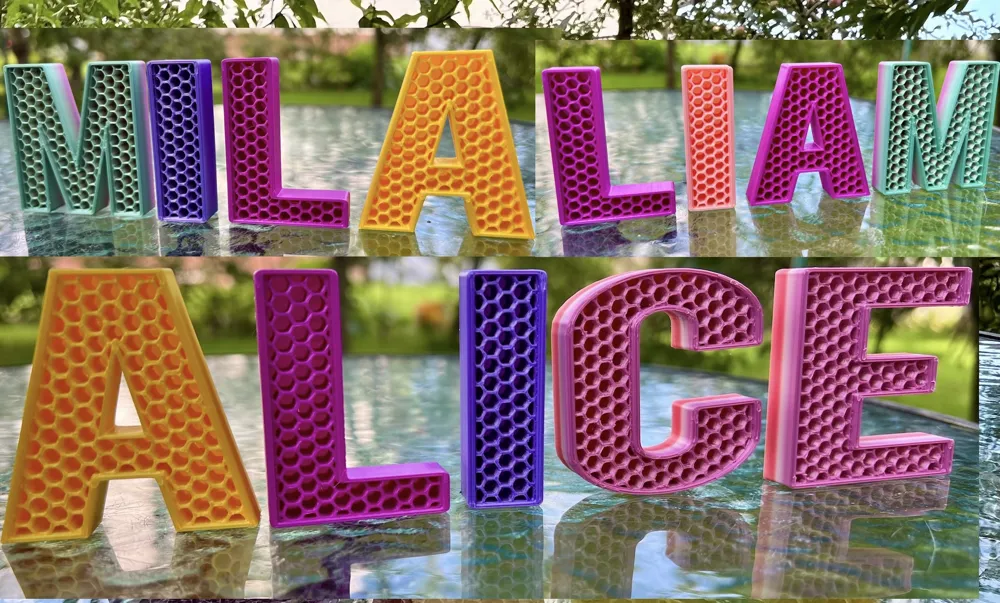 Letters for names ALPHABET Decorative Number Decor - Free 3D Print ...