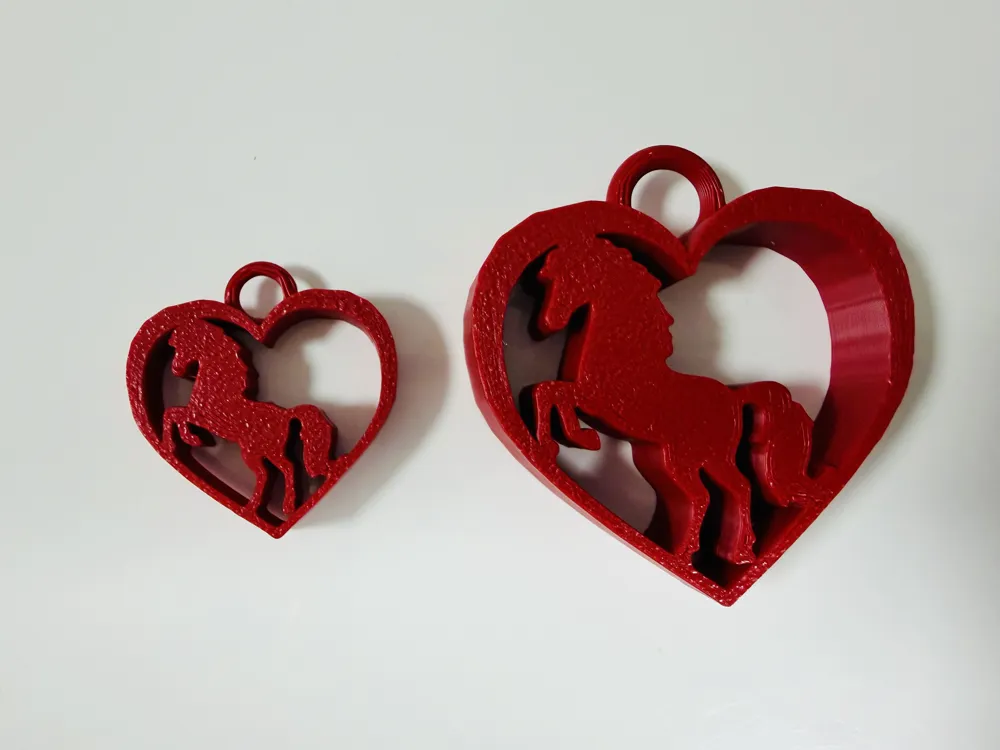 Heart Horse Ornament Set - Free 3D Print Model - MakerWorld