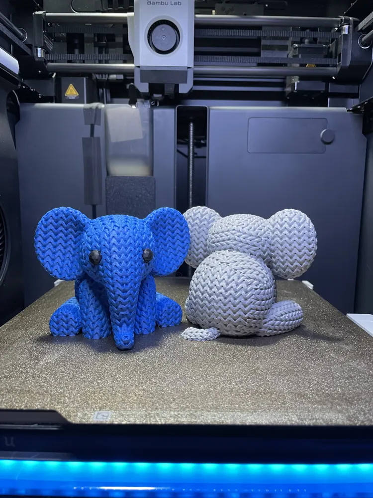 Knitted Elephant - Free 3D Print Model - MakerWorld