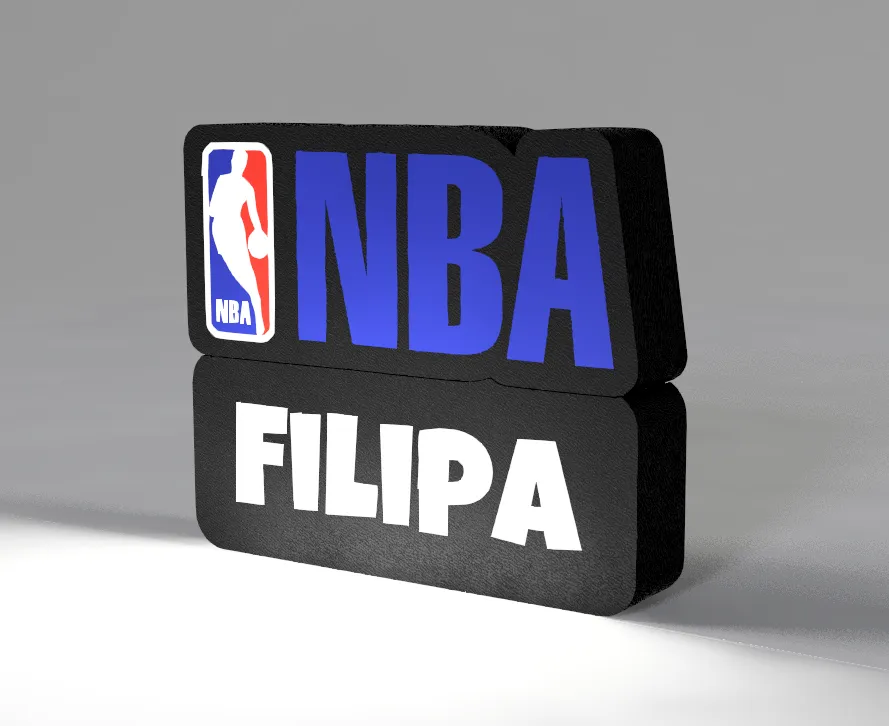 'NBA' Themed Light with Customizable Name by Smart3dpt - MakerWorld