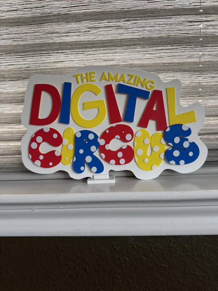 The Amazing Digital Circus Sign TADC + Stand - Free 3D Print Model ...