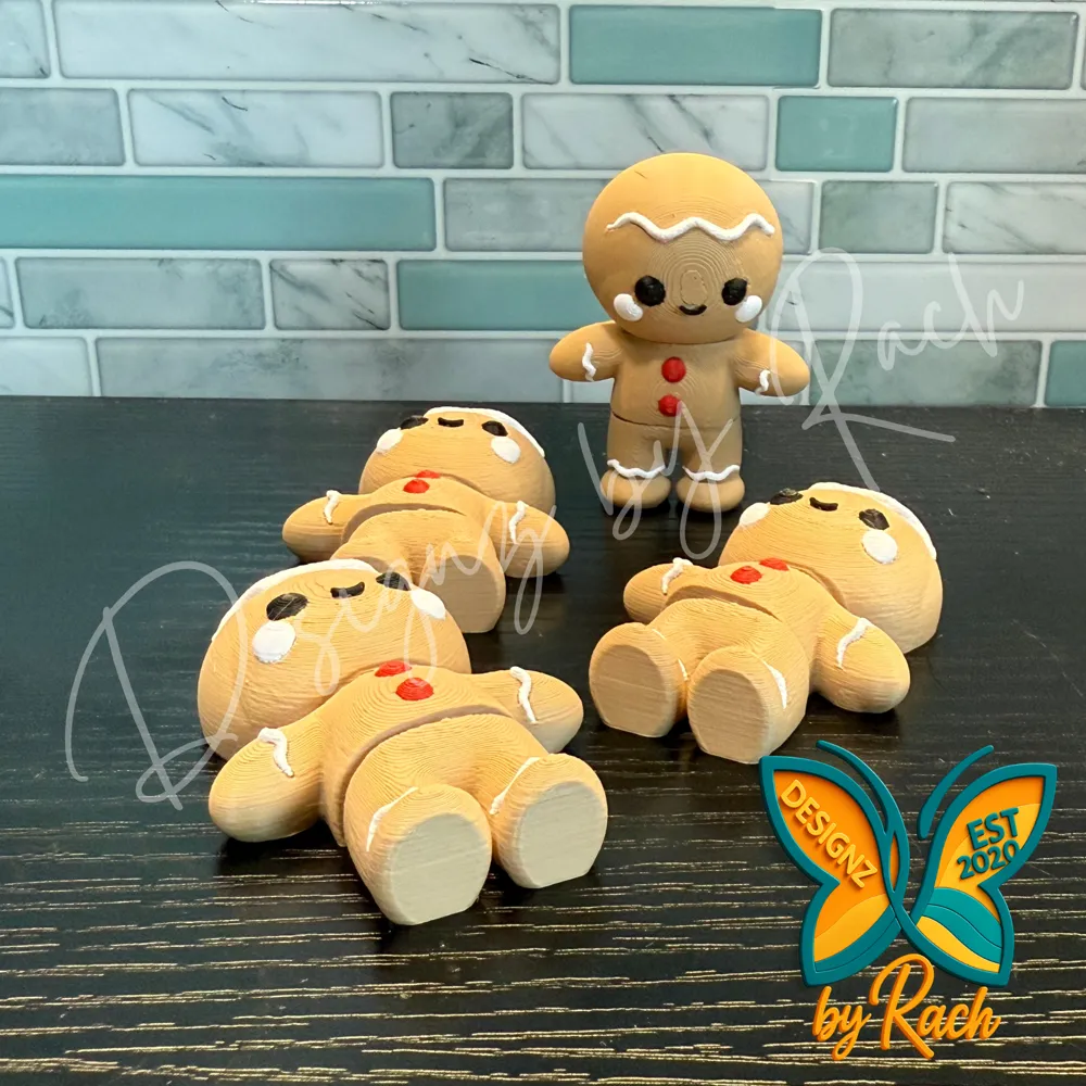 Gingerbread Dude Fidget Toy – Sweetly Squishy - Free 3D Print Model ...