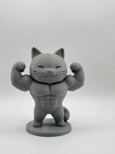 Sigma Cat – Muscle Cat Figurine - Free 3D Print Model - MakerWorld