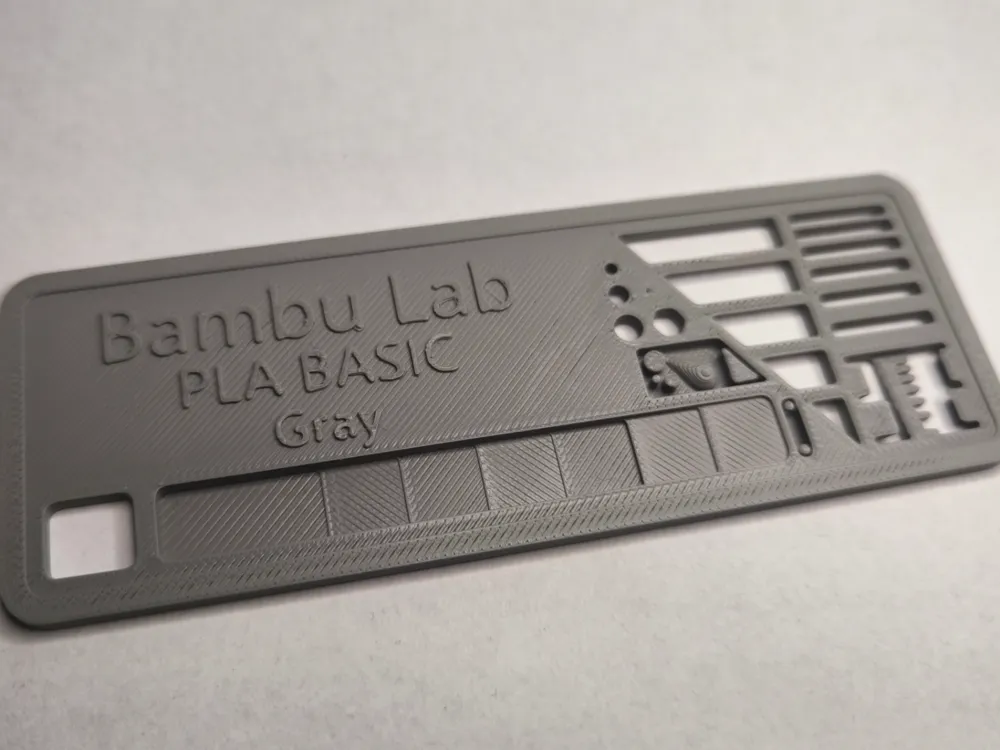 Filament Swatch with test, text, transparency - Free 3D Print Model ...