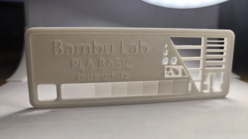 Filament Swatch with test, text, transparency - Free 3D Print Model ...