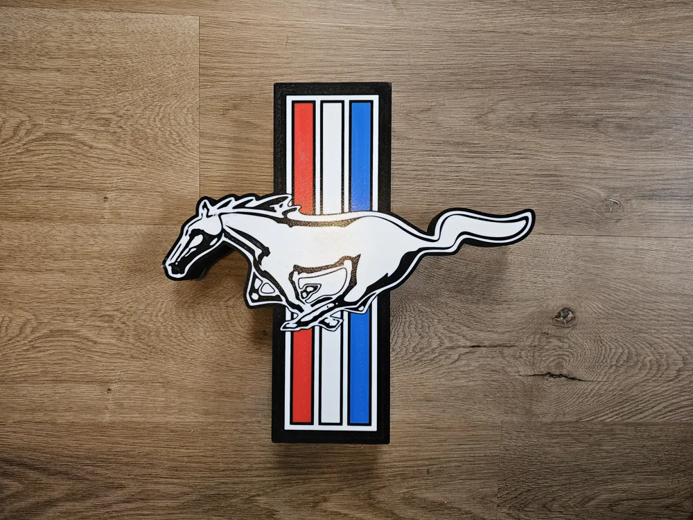 Ford Mustang LED Lightbox Sign by Fast3D MakerWorld: Download Free 3D ...