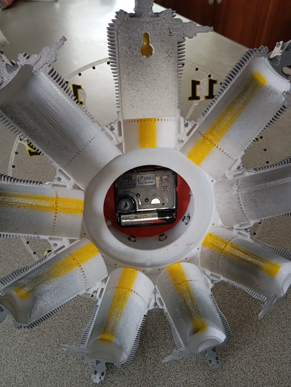 9 cylinder Gnome Monosoupape Rotary Engine Clock by The_Old_Man ...