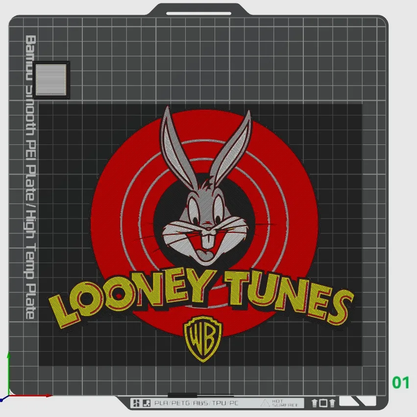 Looney Tunes Cartoon painting hueforge by Marcelo Cuin MakerWorld ...