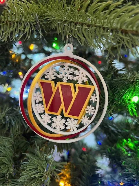 Washington Commanders Spinning Ornament - Free 3D Print Model - MakerWorld