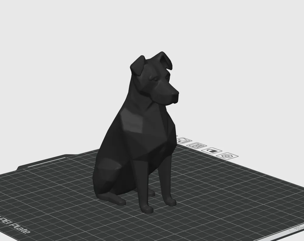 Low-Poly Sitting Dog - Free 3D Print Model - MakerWorld