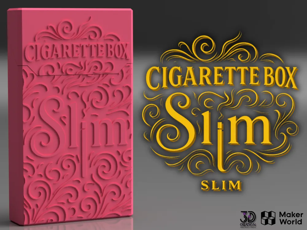 Cigarette Box "Slim" - Free 3D Print Model - MakerWorld