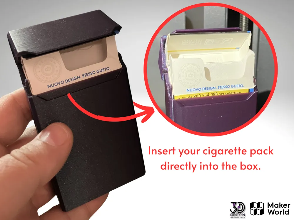 Cigarette Box "Slim" - Free 3D Print Model - MakerWorld