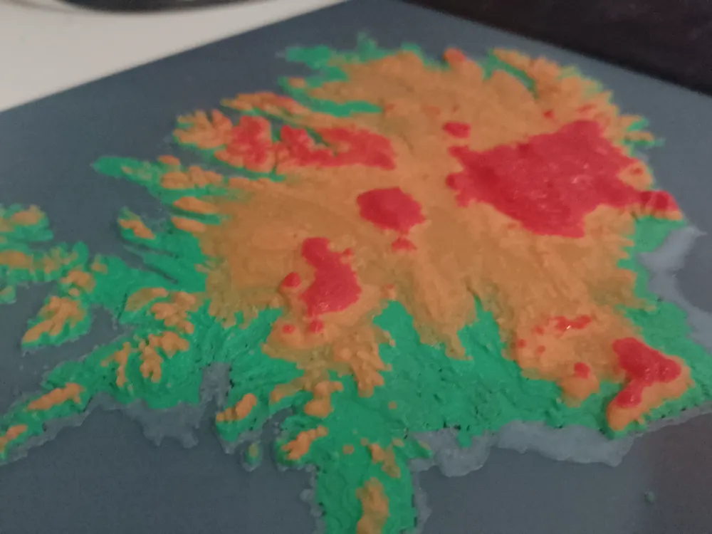 topographic map of iceland - Free 3D Print Model - MakerWorld