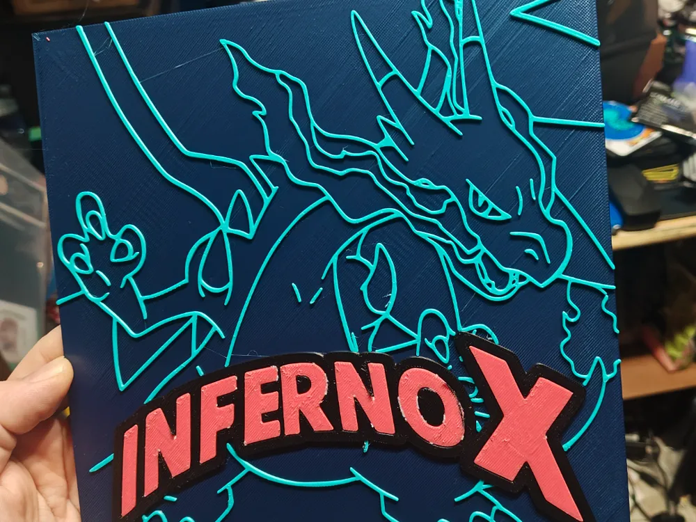 Mega Charizard Inferno X Wall Art - Free 3D Print Model - MakerWorld