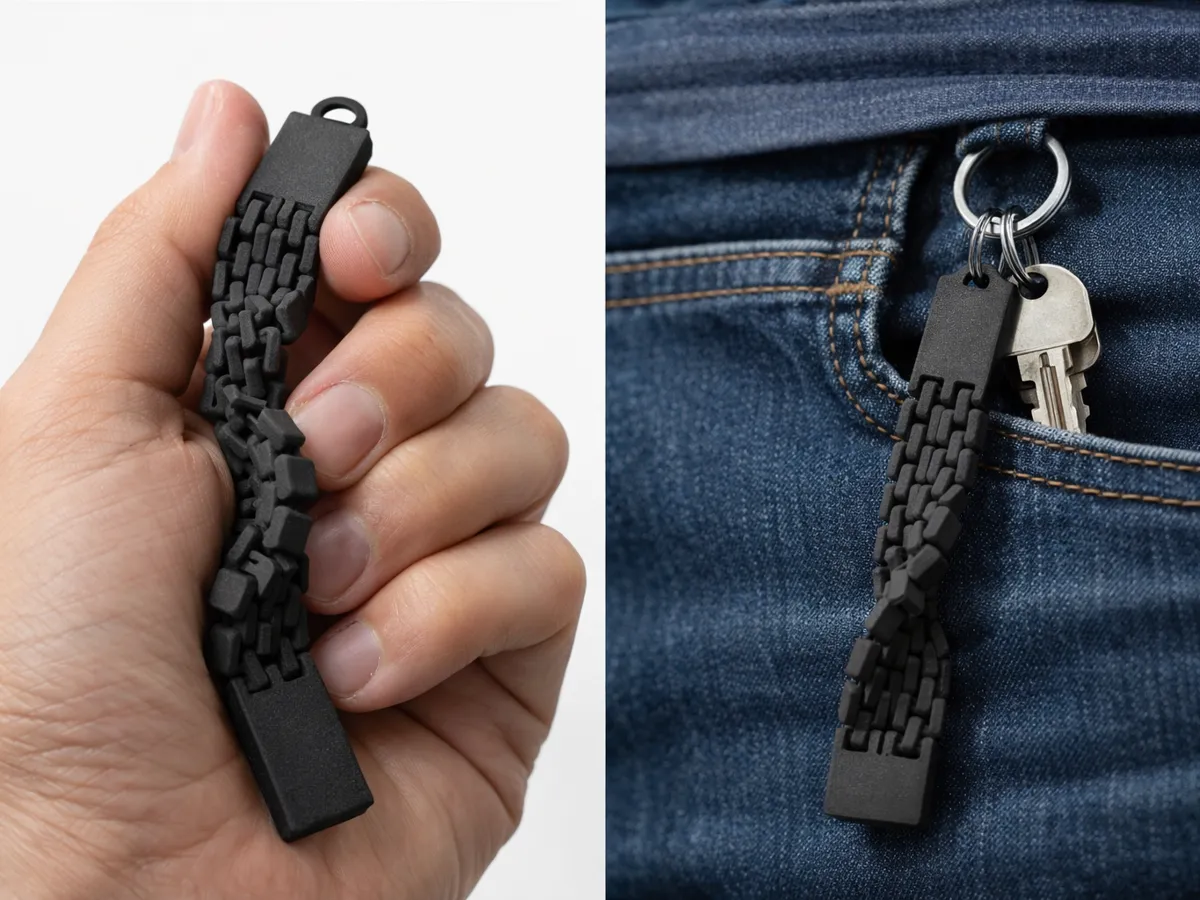 Fidget Keychain “Twist Chain” – 4 Sizes - Free 3D Print Model - MakerWorld