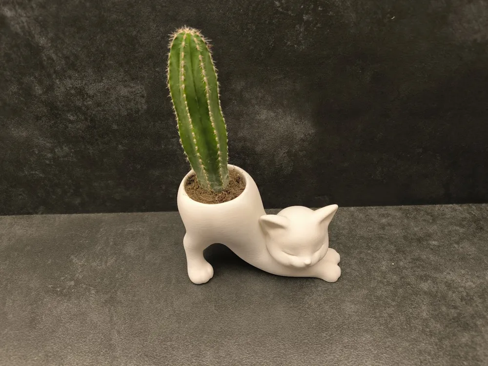 Planter Cat by Sevro MakerWorld: Download Free 3D Models