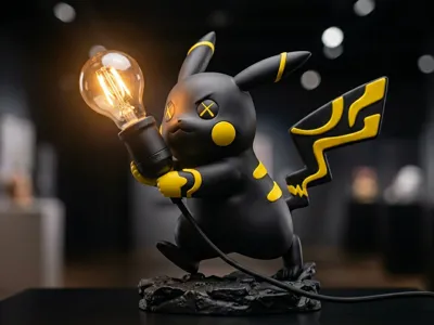 Pikachu Lamp - Free 3D Print Model - MakerWorld