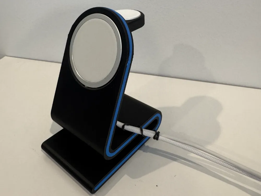 Magsafe Charging Stand with Apple Watch ledge - Free 3D Print Model ...
