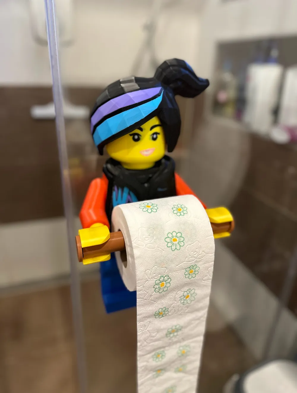 Brick Wyldstyle (Lucy) Toilet Paper Holder Remixed by lochmis - MakerWorld