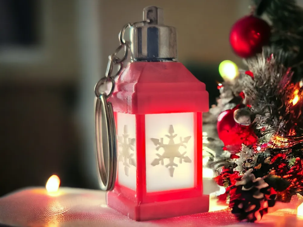 Christmas lantern keychain (NO AMS) by ATI-3D - MakerWorld