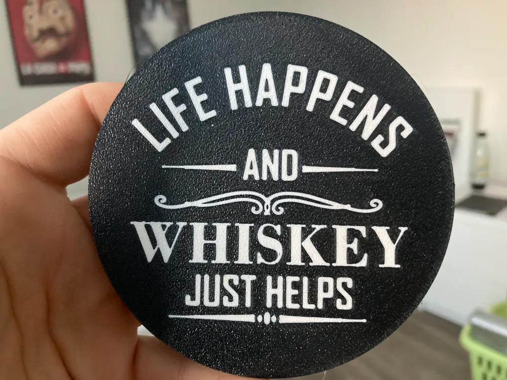 Whiskey helps coaster by jakubhroch - MakerWorld