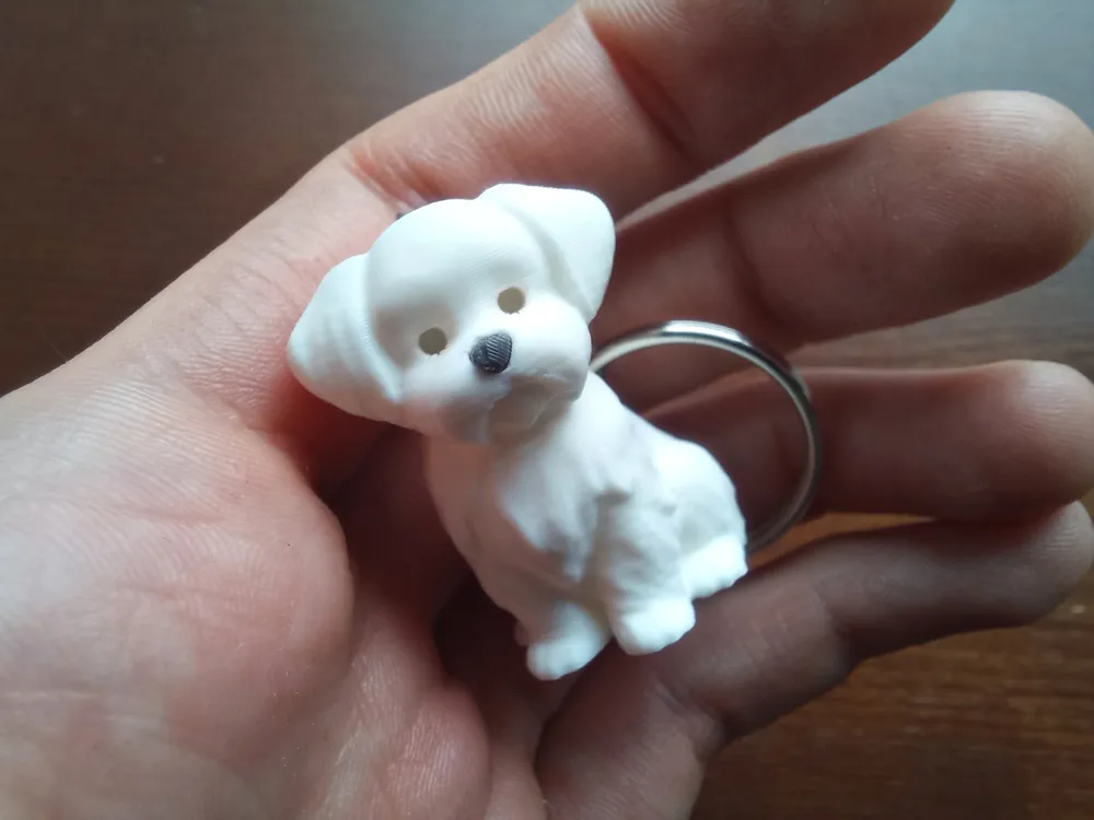 Little Maltese Dog Keychain by Wölhart - MakerWorld