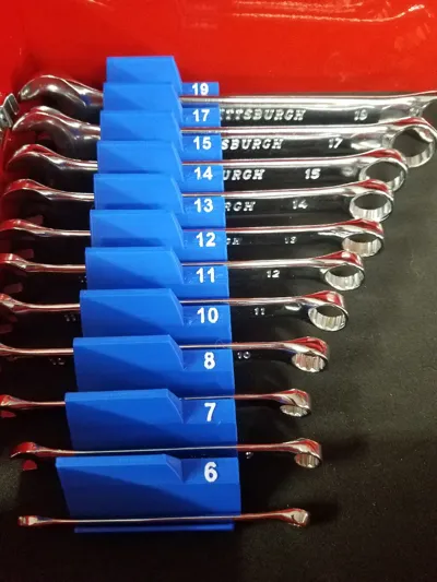 Snap-Fit Modular Wrench Organizer Holder by ShopTeacher MakerWorld ...